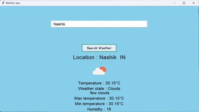 Weather Application using Python using tkinter | PPTX | Computer Software and Applications ...