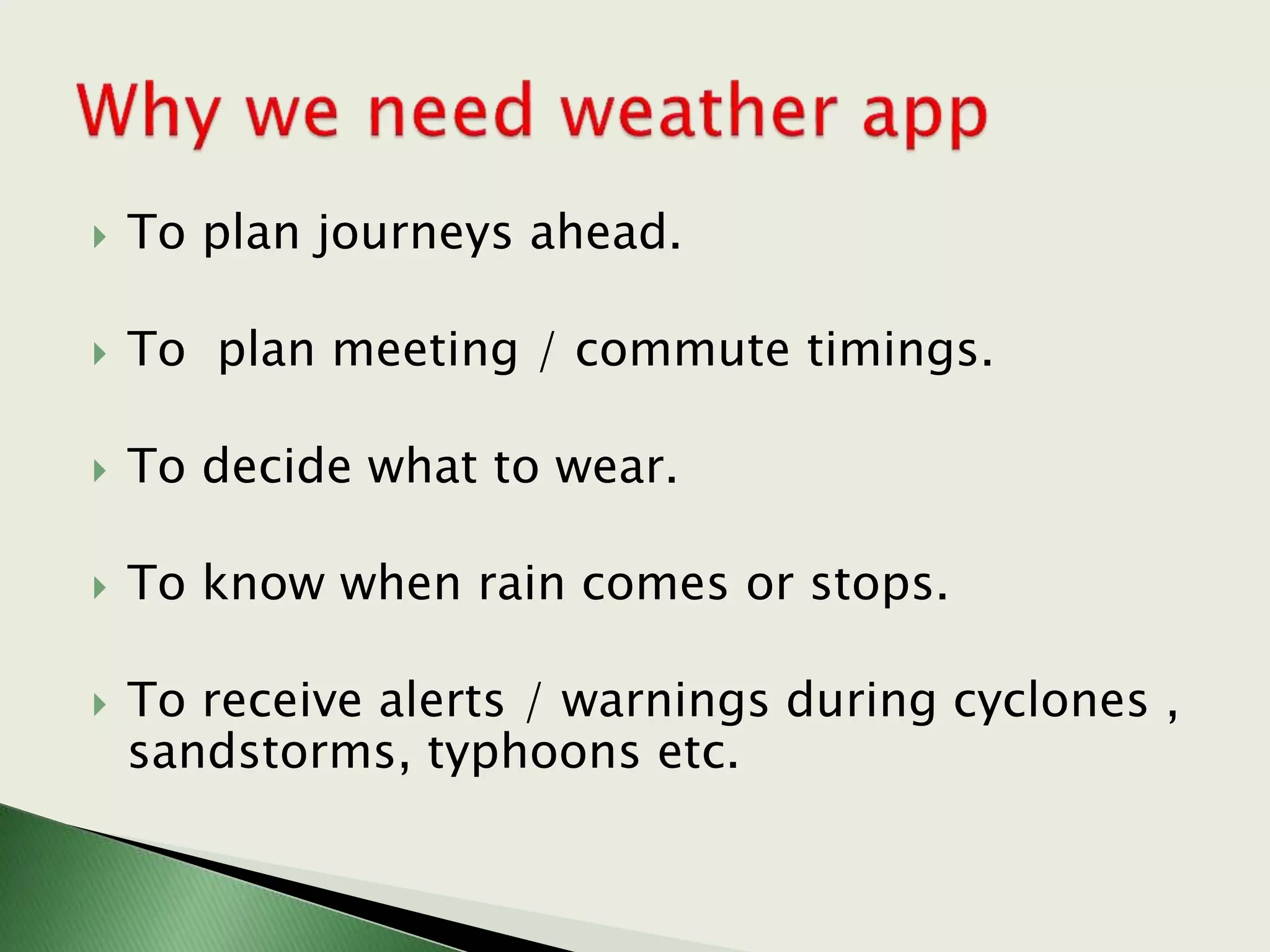 Weather app presentation | PPTX