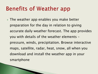 Weather app presentation | PPTX