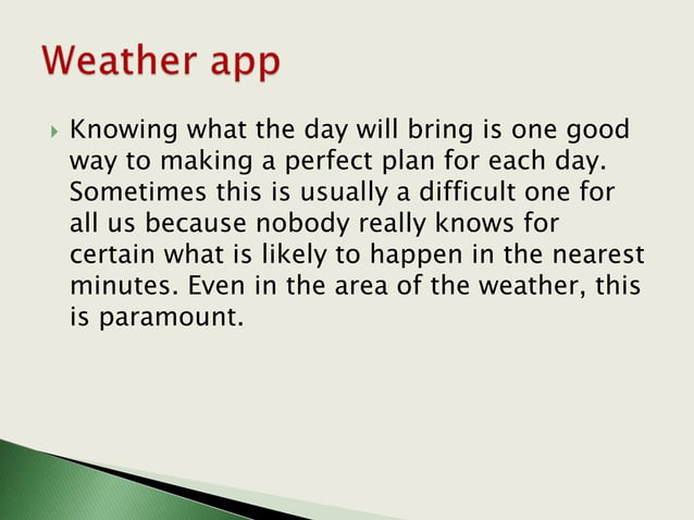 Weather app presentation | PPTX