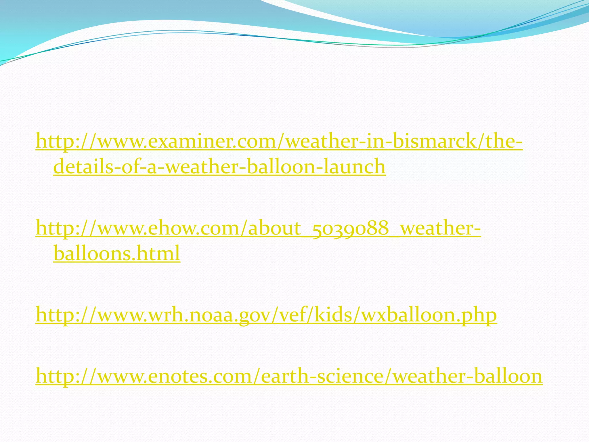 Weather balloon pd. 5 | PPTX