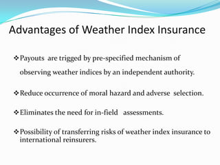 Weather Based Index Insurance | PPTX