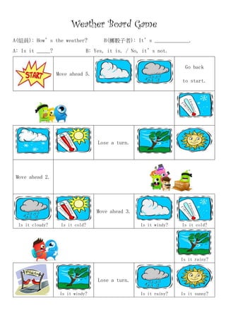 Weather board game | DOCX