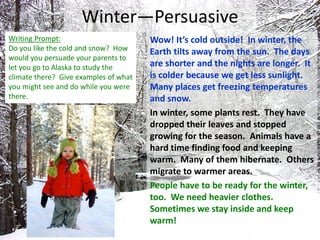 Weather, climate and seasons 5.8 a | PPT