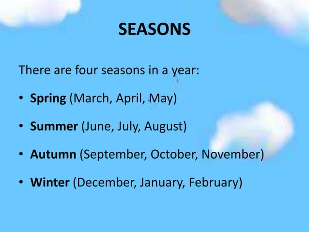 Weather, clothes and seasons | PPTX