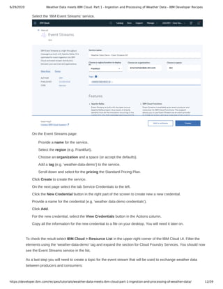 Weather data meets ibm cloud. part 1 ingestion and processing of weather data - ibm developer ...