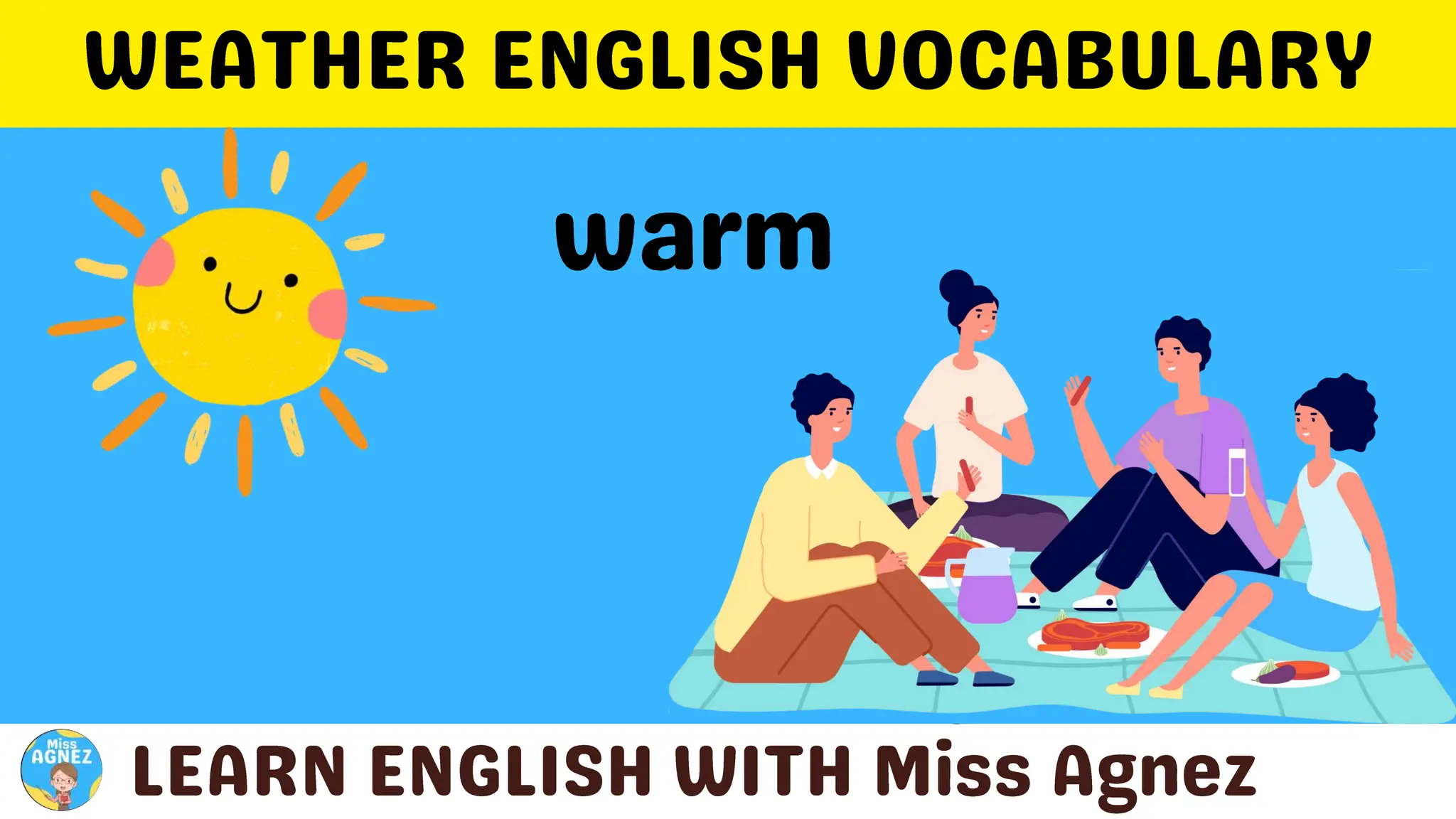 Weather Vocabulary with Picture Animations and Sentence Samples | Fun ...