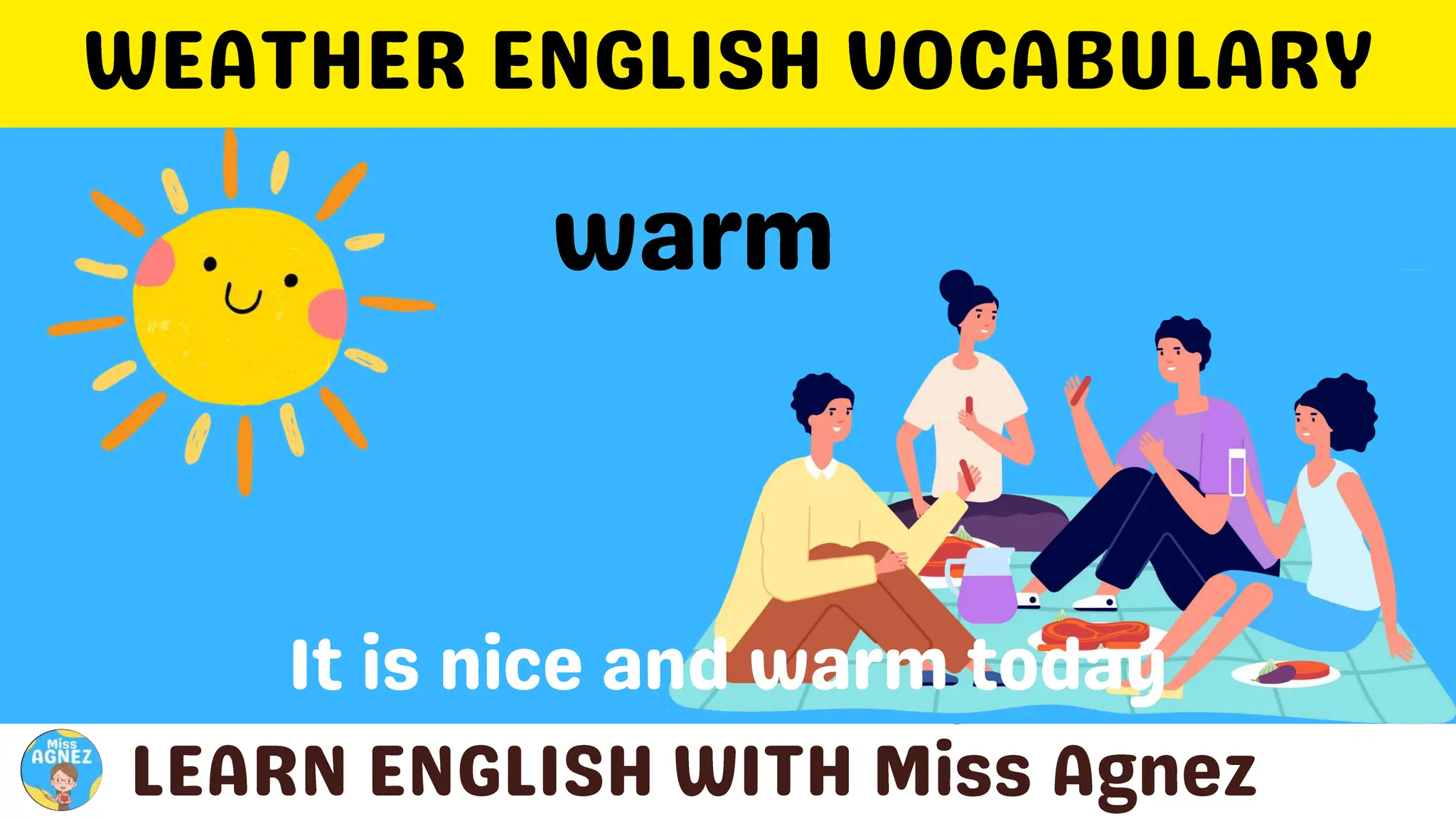 Weather Vocabulary with Picture Animations and Sentence Samples | Fun ...