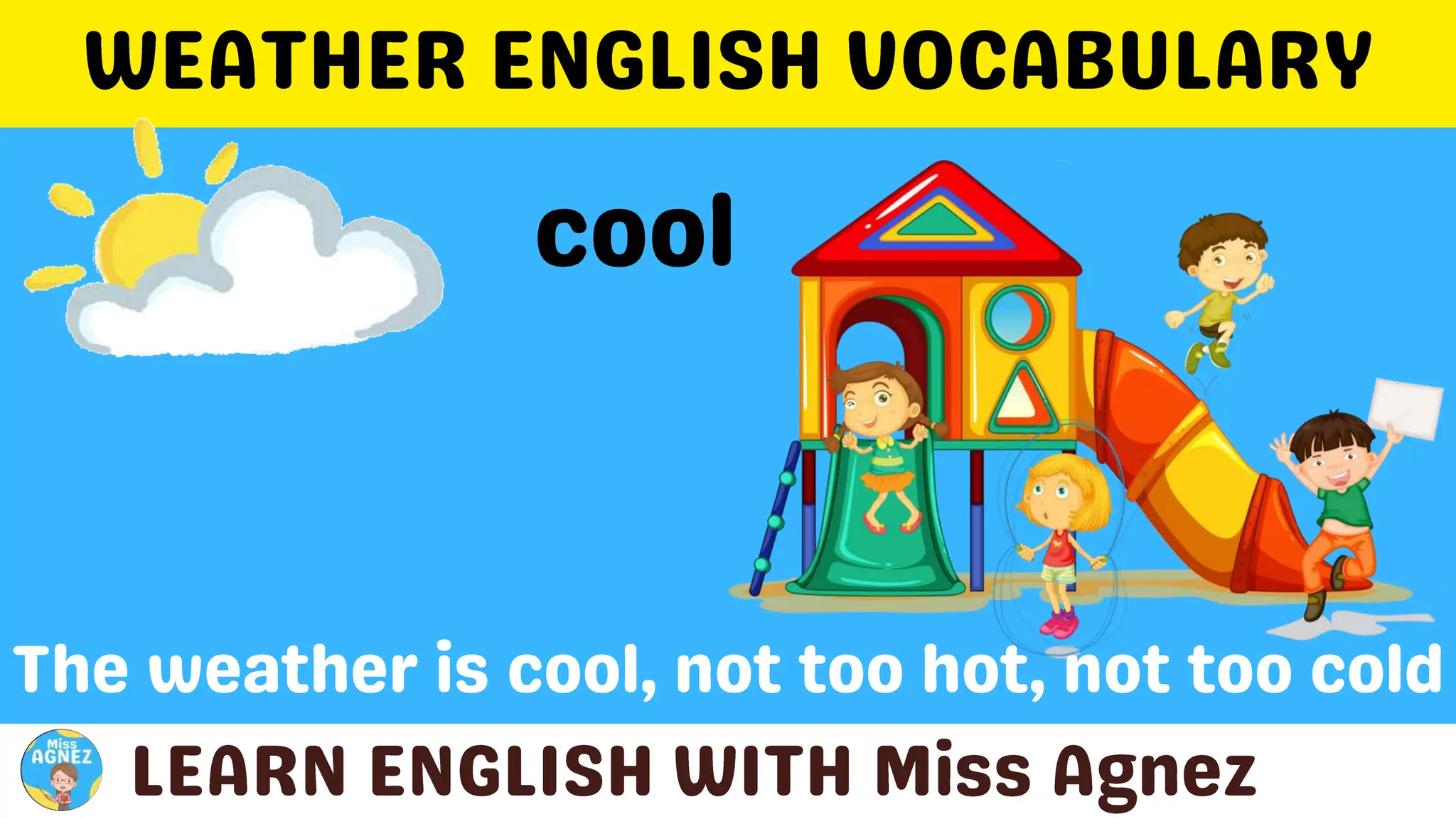 Weather Vocabulary with Picture Animations and Sentence Samples | Fun ...