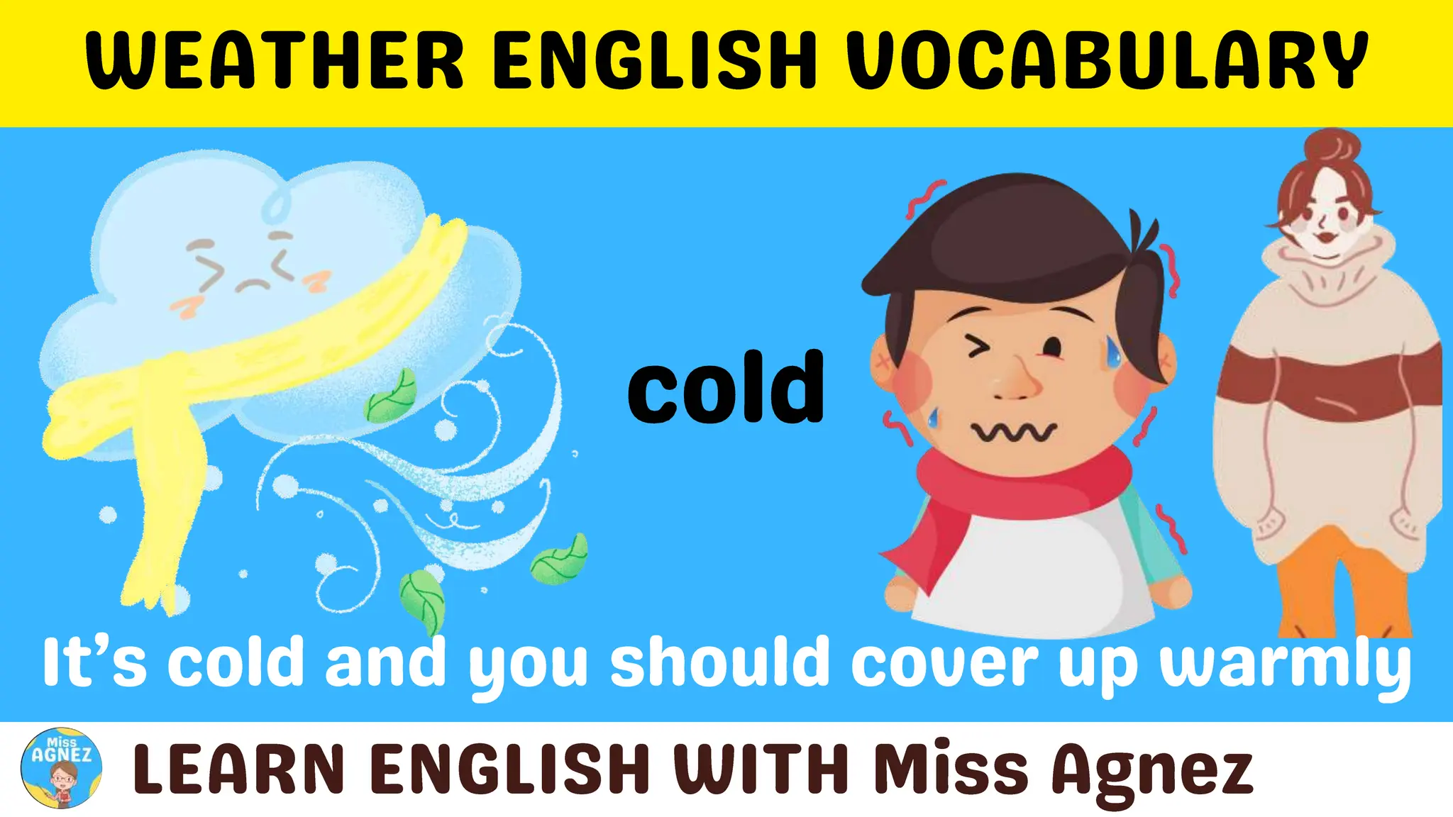 Weather Vocabulary with Picture Animations and Sentence Samples | Fun ...
