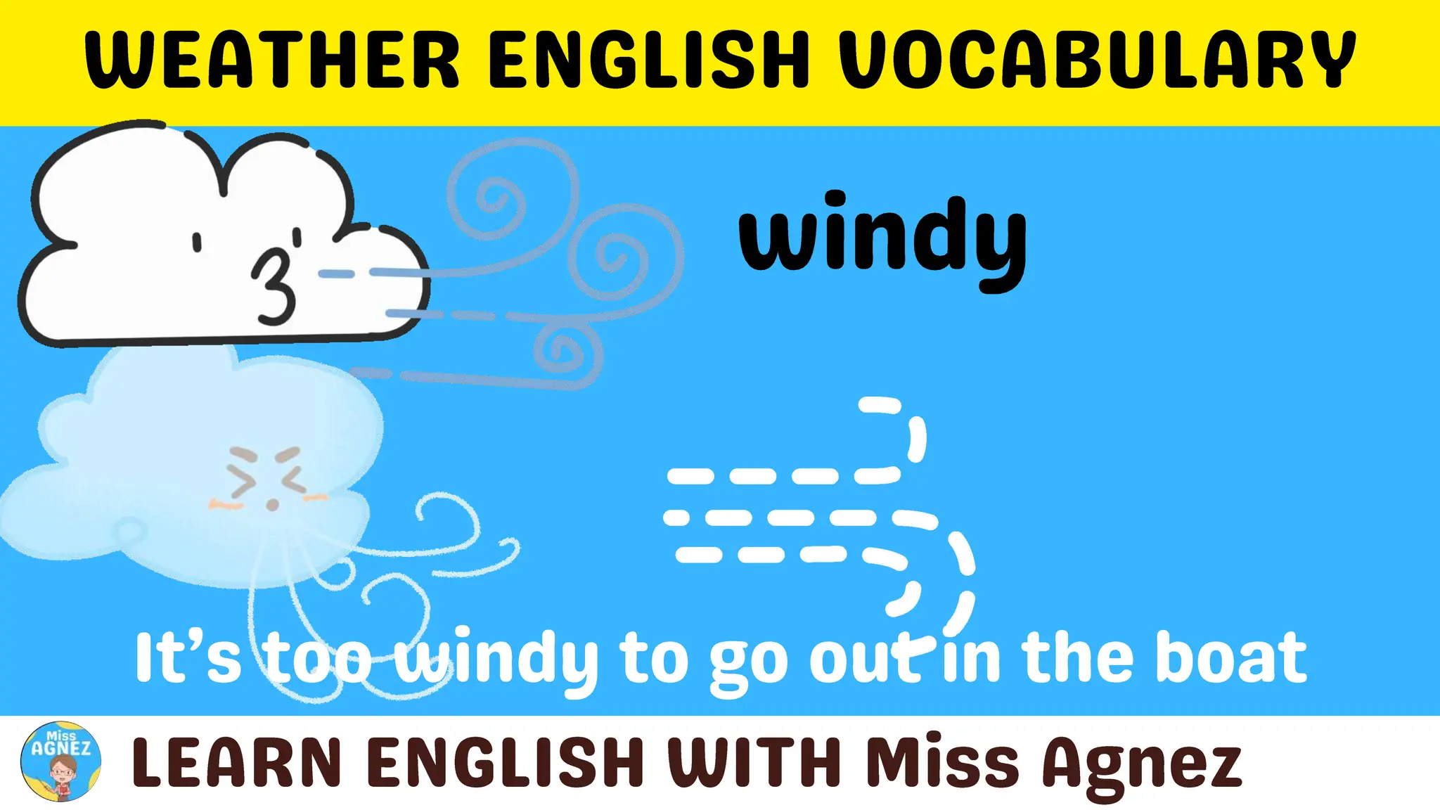 Weather Vocabulary with Picture Animations and Sentence Samples | Fun ...