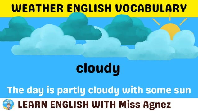 Weather Vocabulary with Picture Animations and Sentence Samples | Fun ...