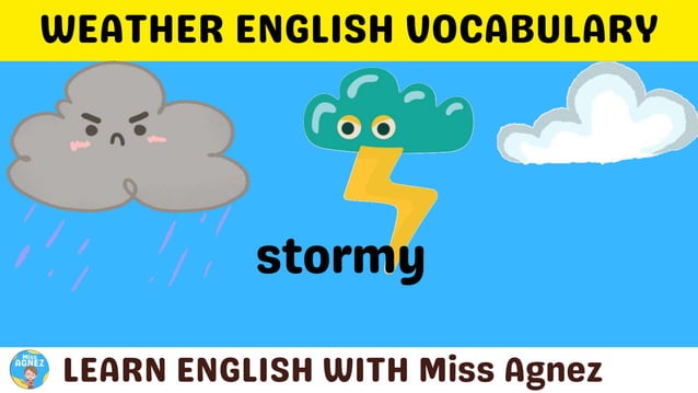 Weather Vocabulary with Picture Animations and Sentence Samples | Fun ...