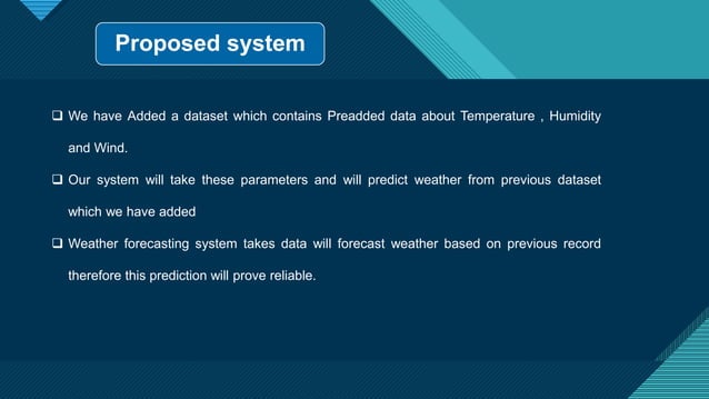 Weather forcasting.pptx | Databases | Computer Software and Applications