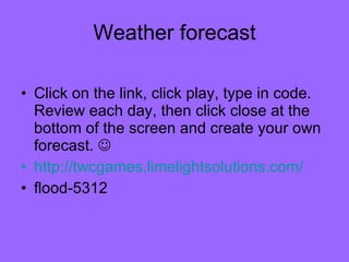 Weather, forcasts and seasons | PPT