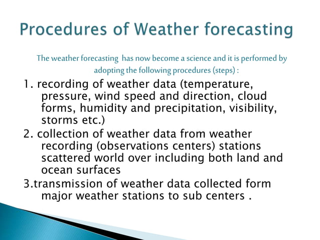 Weather forecasting | PPTX