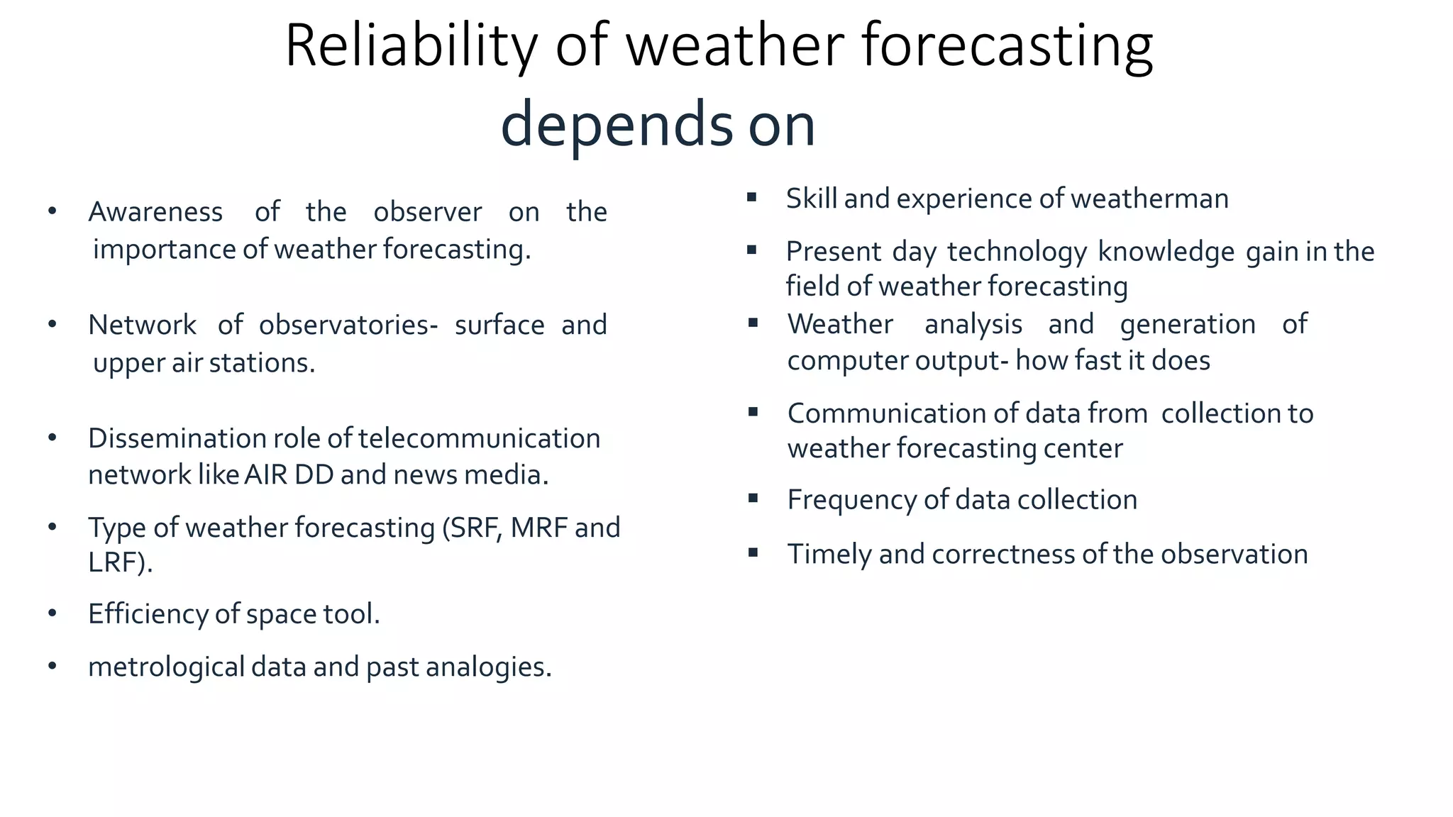 Weather forecasting | PPTX