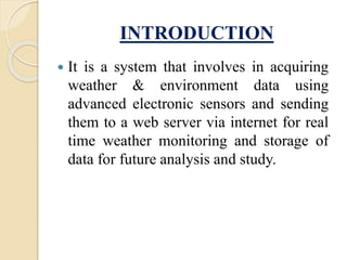 weather forecasting bcet iot project.pptx | Internet | Computing