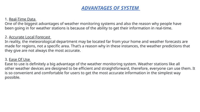 WEATHER FORECAST PROJECT for CSE students | PPT