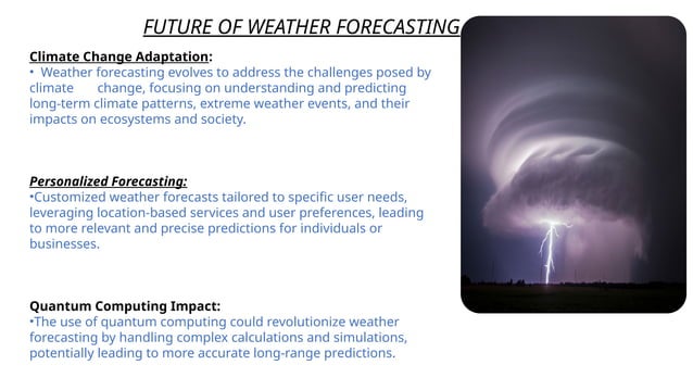 WEATHER FORECAST PROJECT for CSE students | PPT