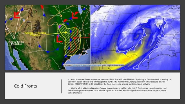 Weather fronts, maps and symbols 6.4 | PPTX