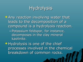 Weathering/EPCC/LM5 | PPT | Chemistry | Science