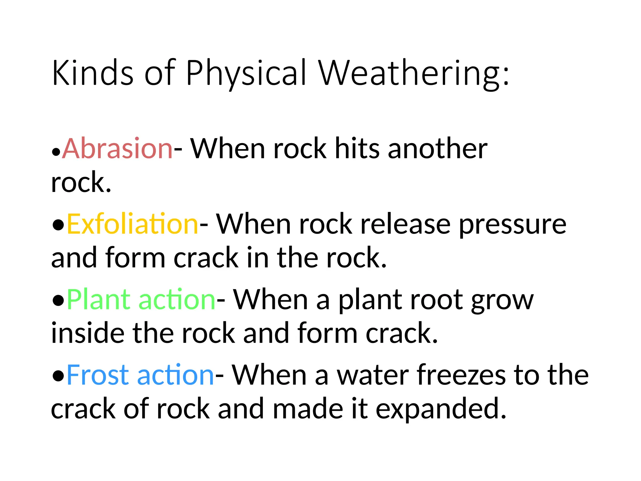 PHYSICAL WEATHERING AND CHEMICAL WEATHERING | PPT