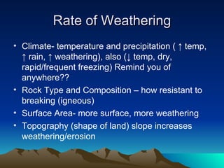 Weathering And Soil Lecture | PPT