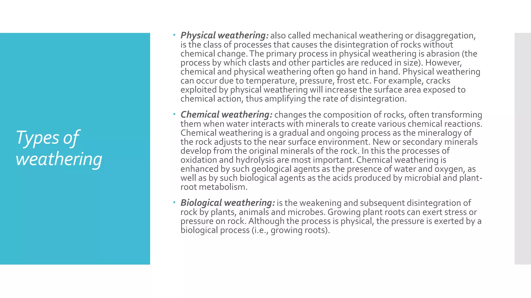 Weathering and erosion | PPTX