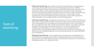 Weathering and erosion | PPTX