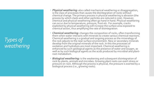 Weathering and erosion | PPTX | Geology | Science