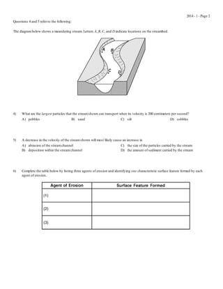 Weathering And Erosion Exam | PDF