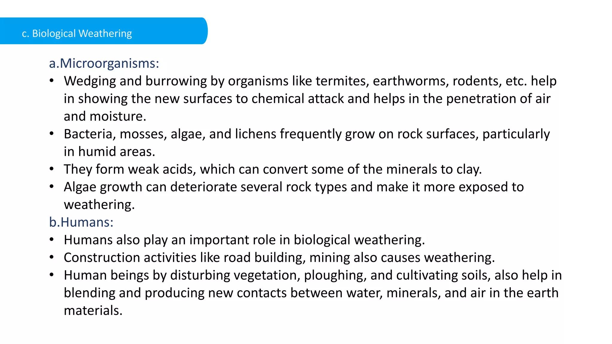 Weathering and its agents | PPTX
