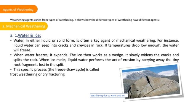 Weathering and its agents | PPTX