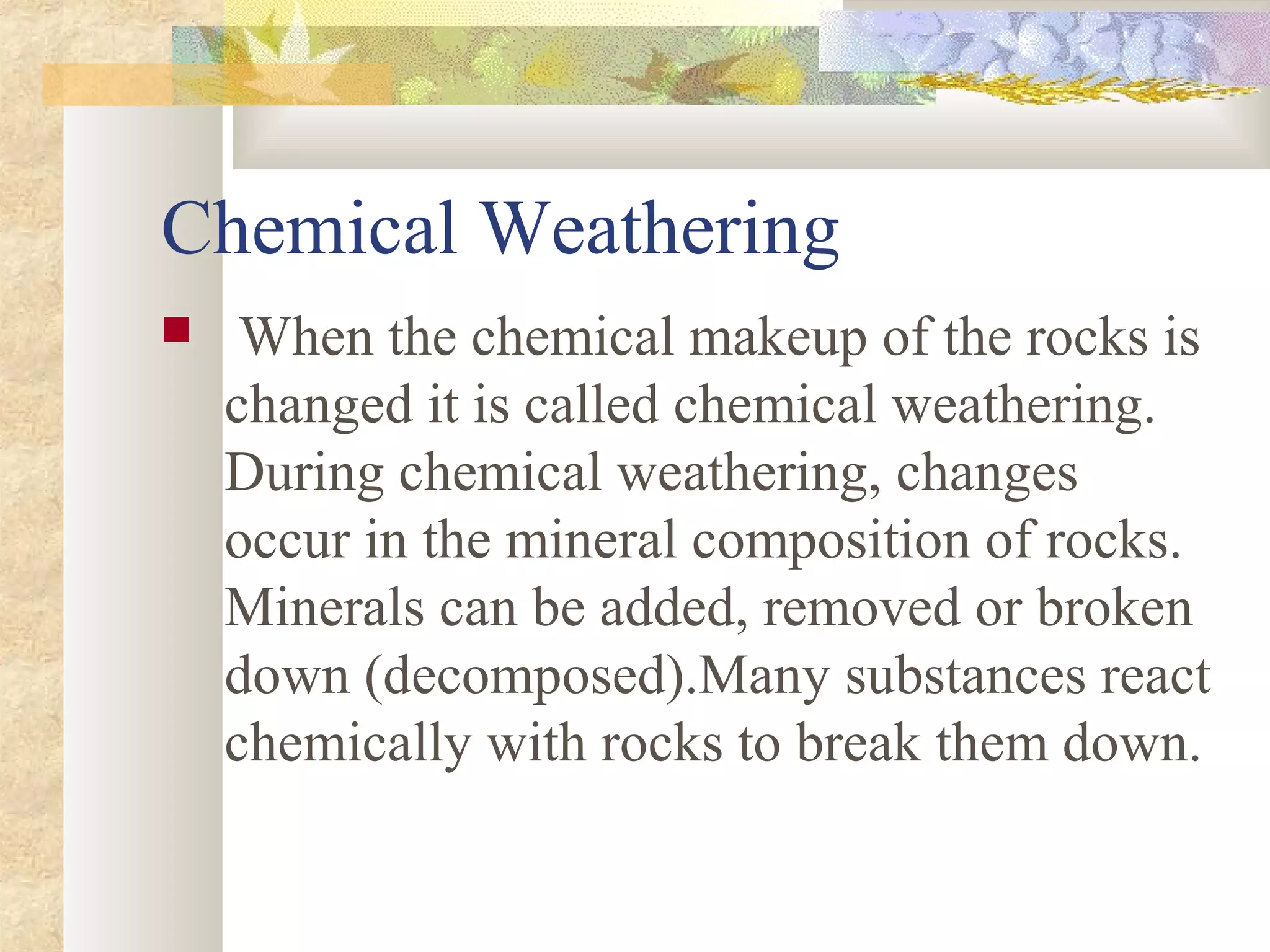 Weathering and soil formation | PPT