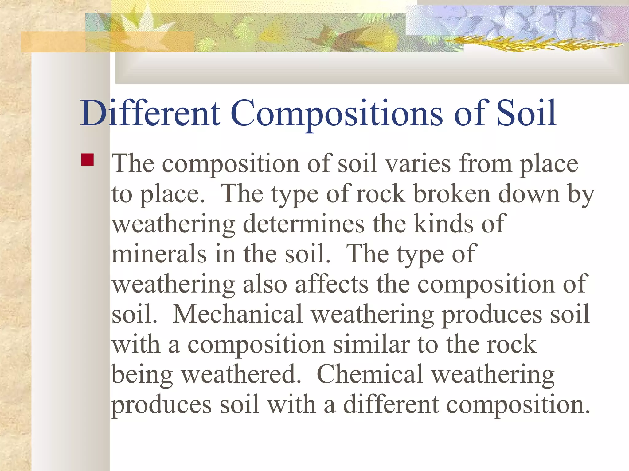 Weathering and soil formation | PPT