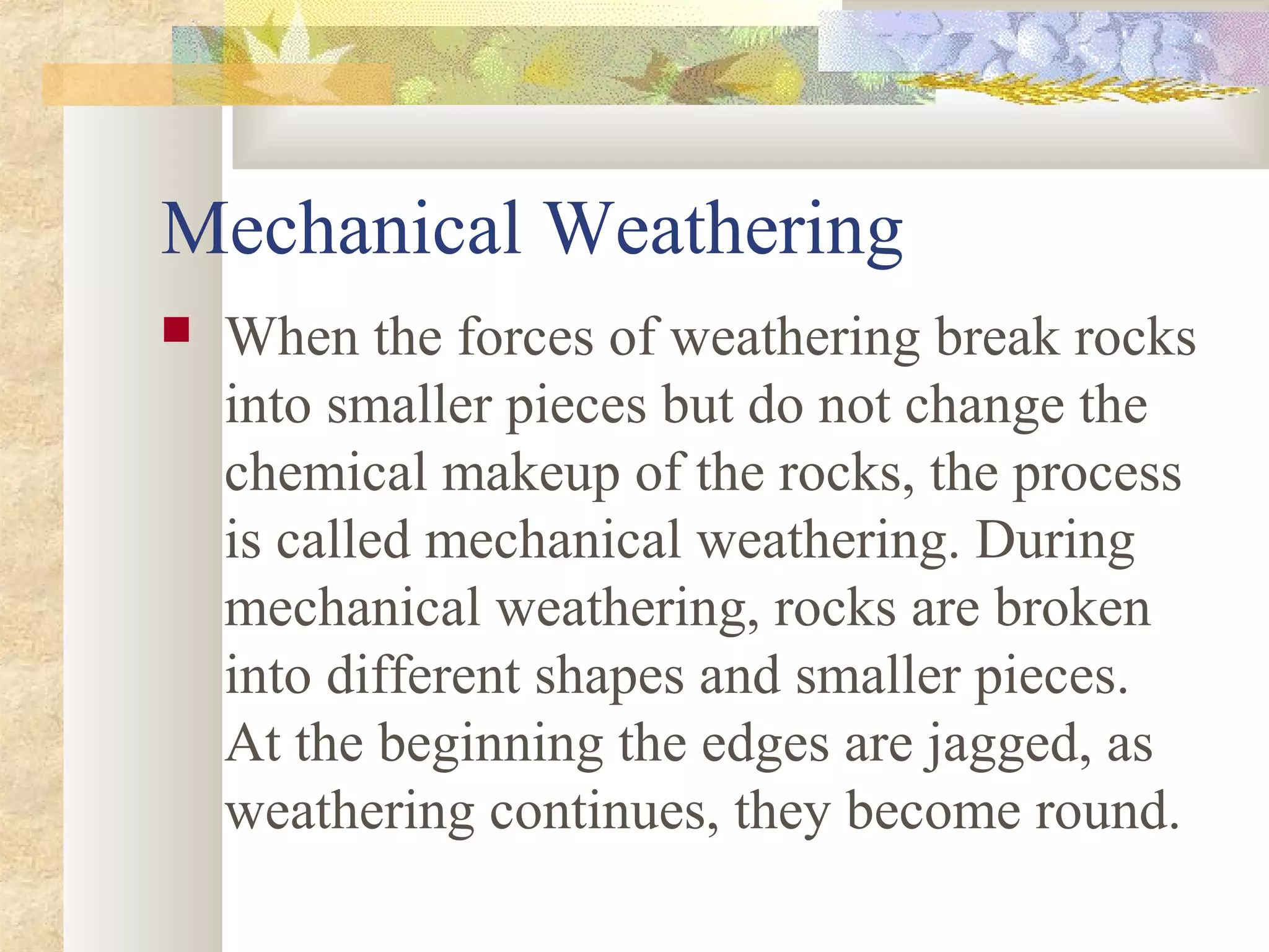 Weathering and soil formation | PPT