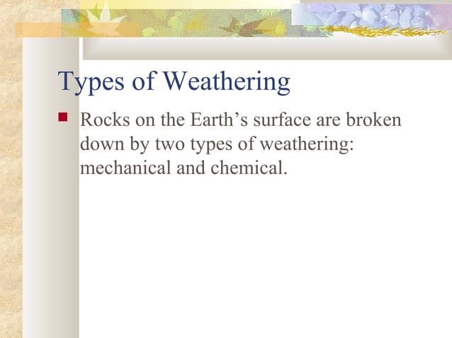 Weathering and soil formation | PPT