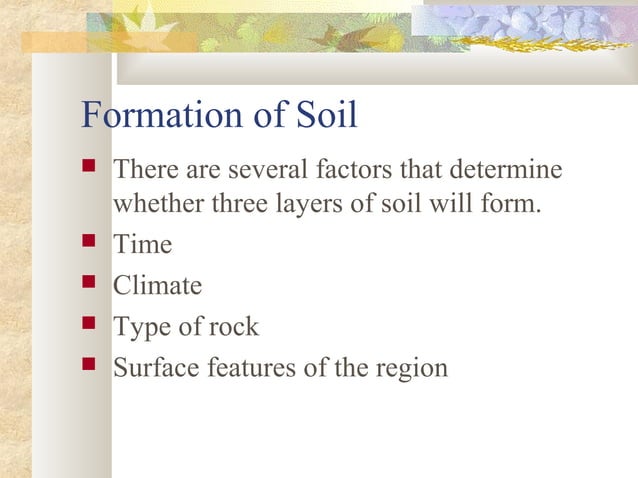 Weathering and soil formation | PPT