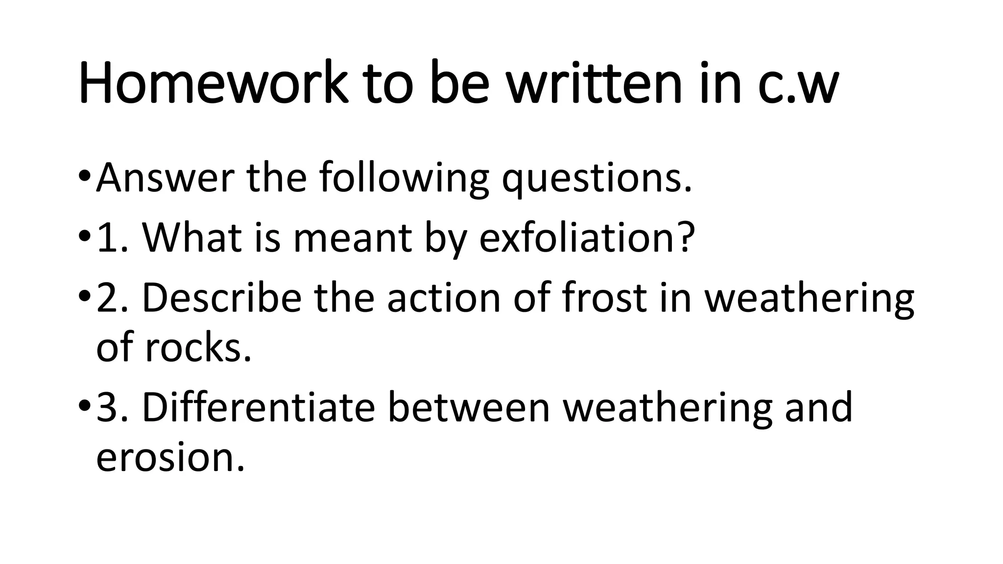 Weathering class 7 | PPTX