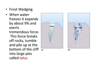 Weathering, erosion, and mass wasting | PPT