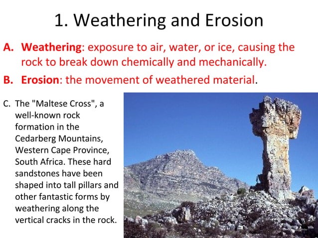 Weathering, erosion, and topography | PPT