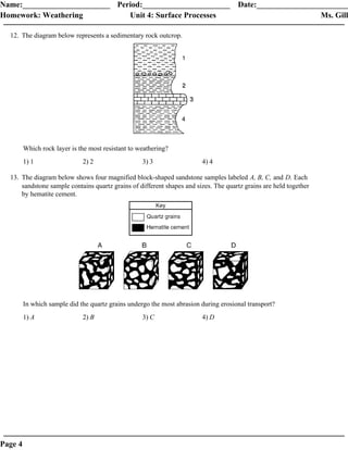 Homework Weathering Sc(1) | PDF