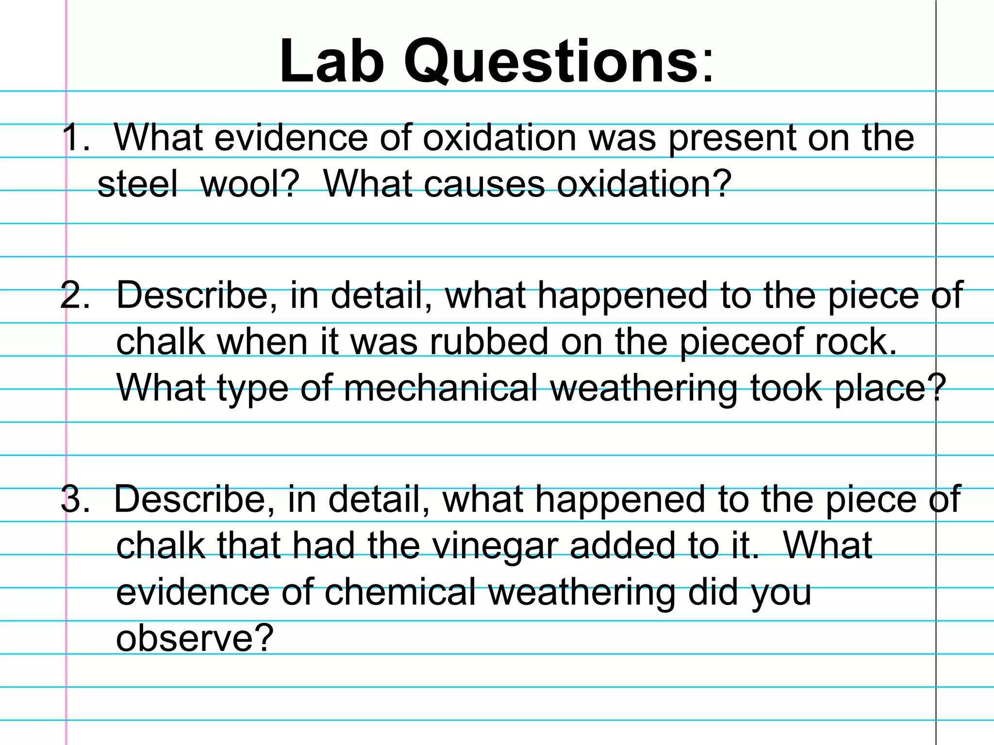 Weathering lab | PPT