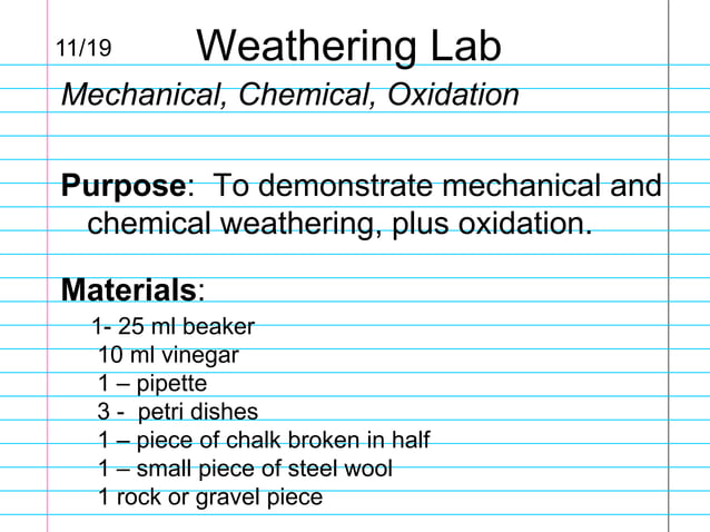 Weathering lab | PPTX