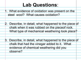 Weathering lab | PPT