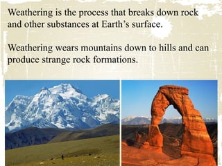 Weathering of rocks, definition and types.pptx