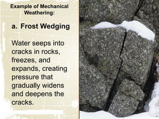 Weathering of rocks, definition and types.pptx