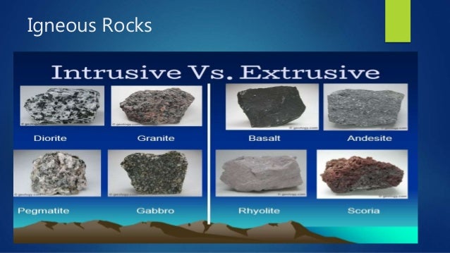 Weathering of rocks and minerals