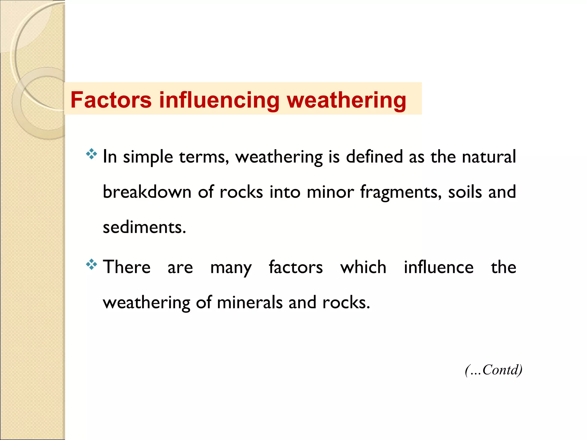 Weathering Processes | PPT | Geology | Science